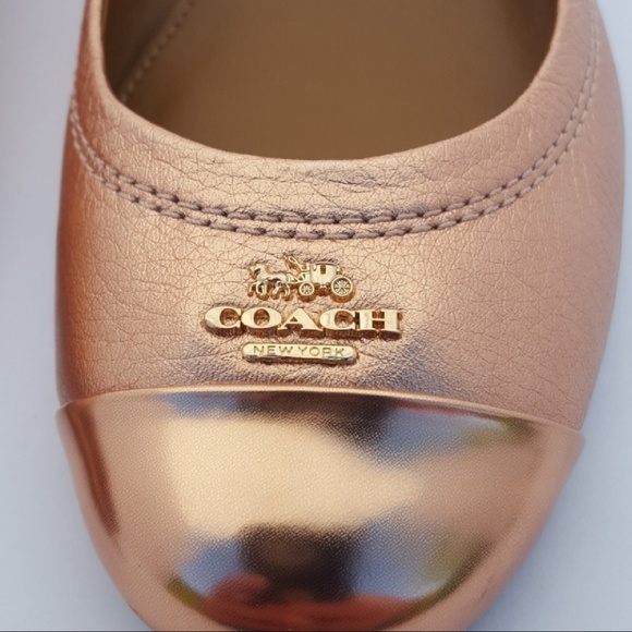 Coach | Shoes | Coach Leather Chelsea Flats Rose Gold Nwob | Poshmark
